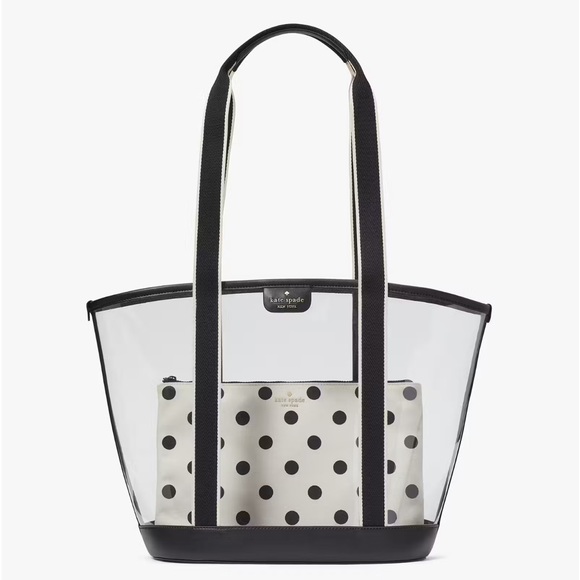kate spade | Bags | Kate Spade Clare Clear See Through Stadium Tote Bag ...